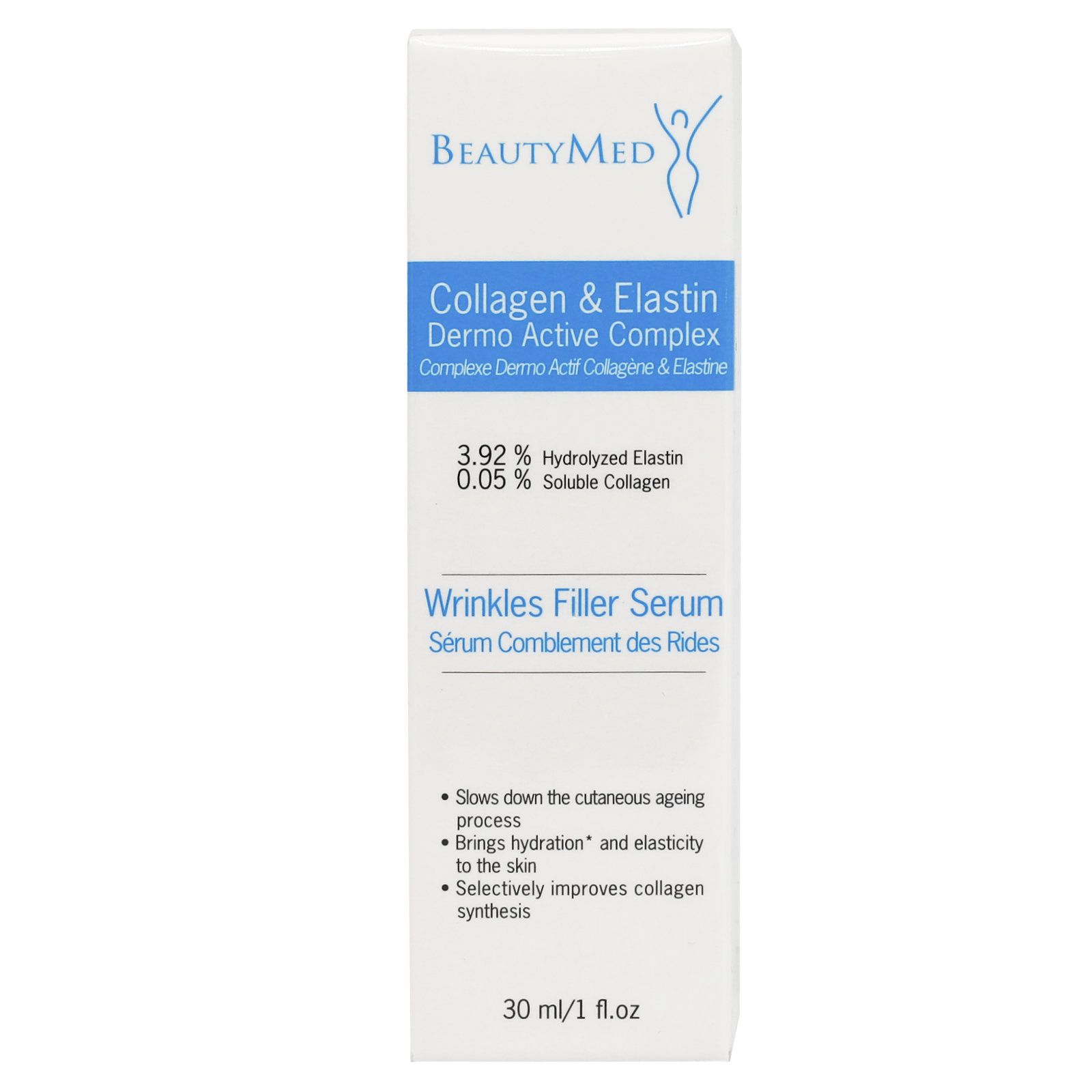 BeautyMed Collagen & Elastin Dermo Active Complex Serum 30 mL for wrin ...