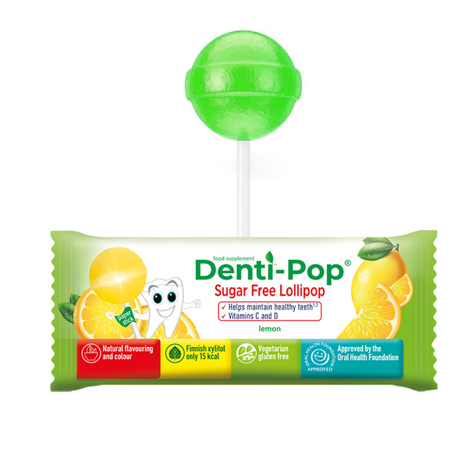 Denti Pop C And D Vitamins Lemon Lollipop 40 pcs – Cosmolife