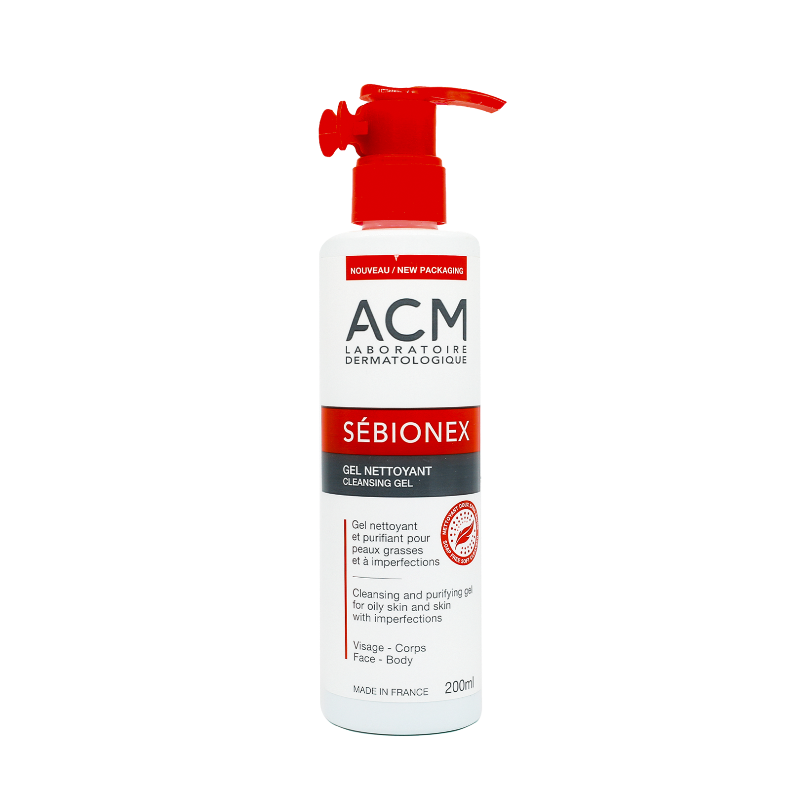 ACM Sebionex Cleansing Gel Face & Body 200 mL for oily skin – Cosmolife