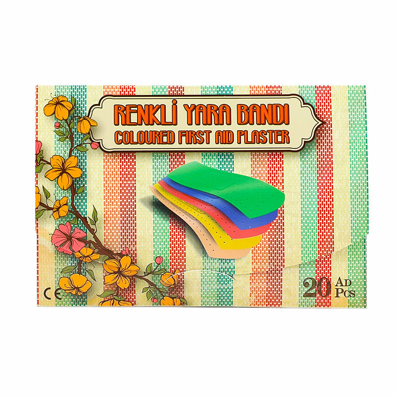 Cansin Plast Coloured First Aid Plaster Special Pack 20 Pcs – Cosmolife