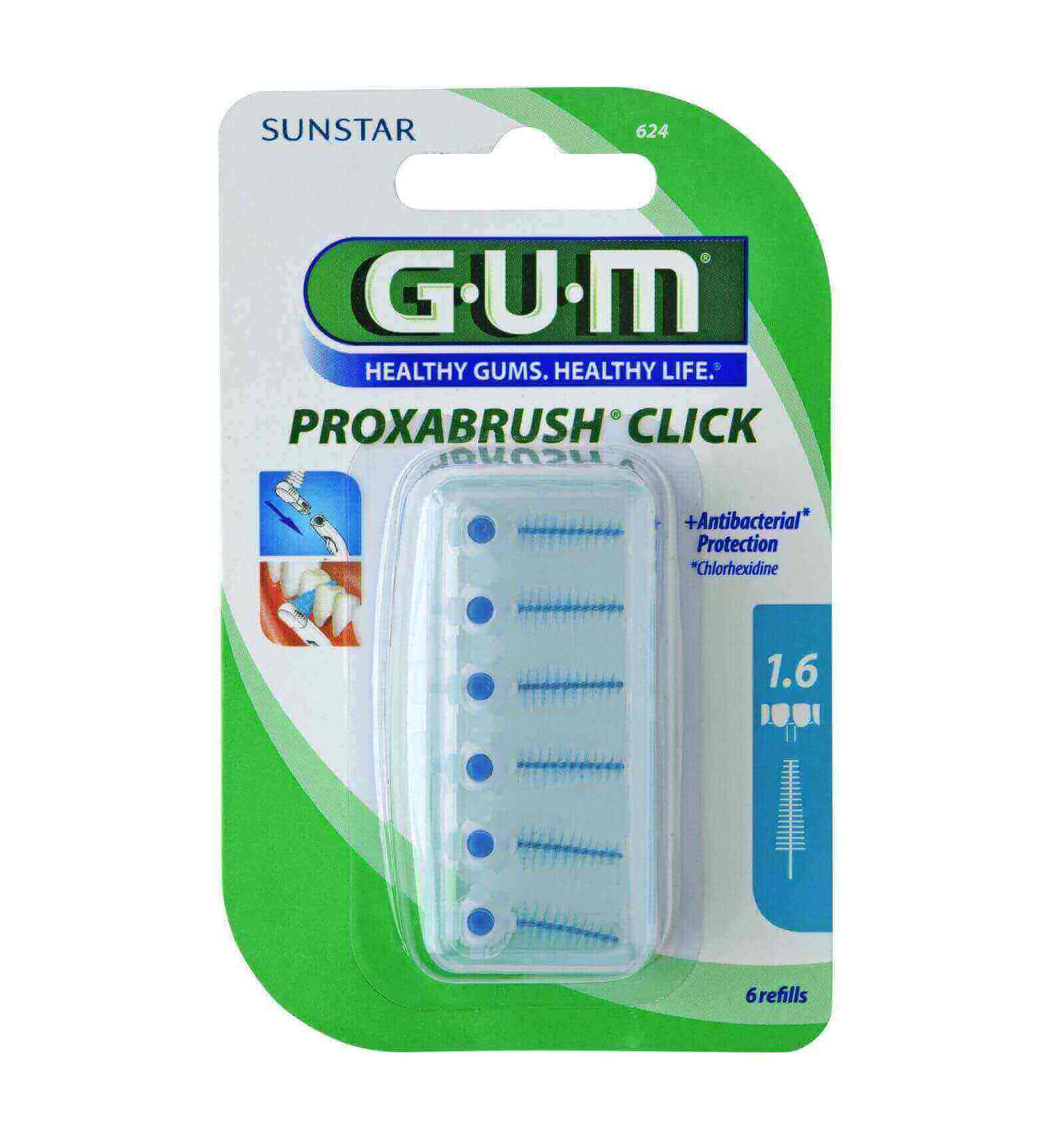 Butler Gum Proxabrush Click Interdental Refill 1.6 mm 6 Pcs – Cosmolife