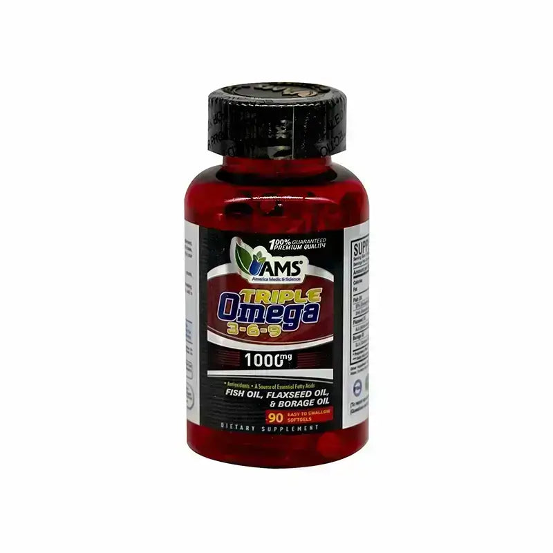 AMS Triple Omega 3-6-9 1000 mg 90 Softgels – Cosmolife