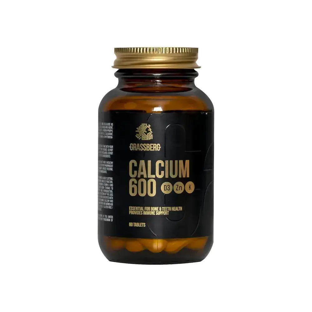 Grassberg Calcium 600mg +D3+Zn+K 60 Tabs – Cosmolife