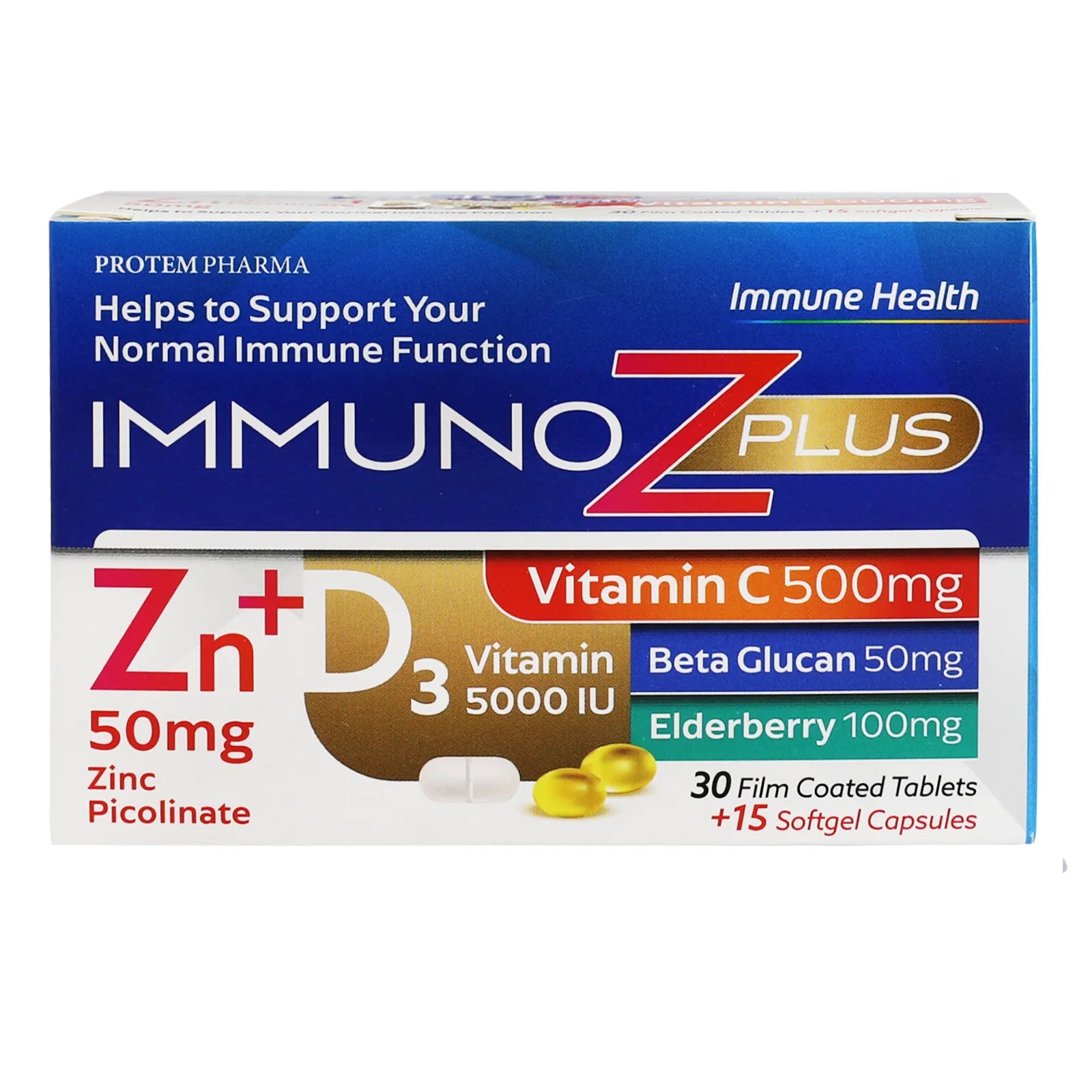 Daily Vit Immuno Z Plus Tab 30'S + 15'S Caps – Cosmolife