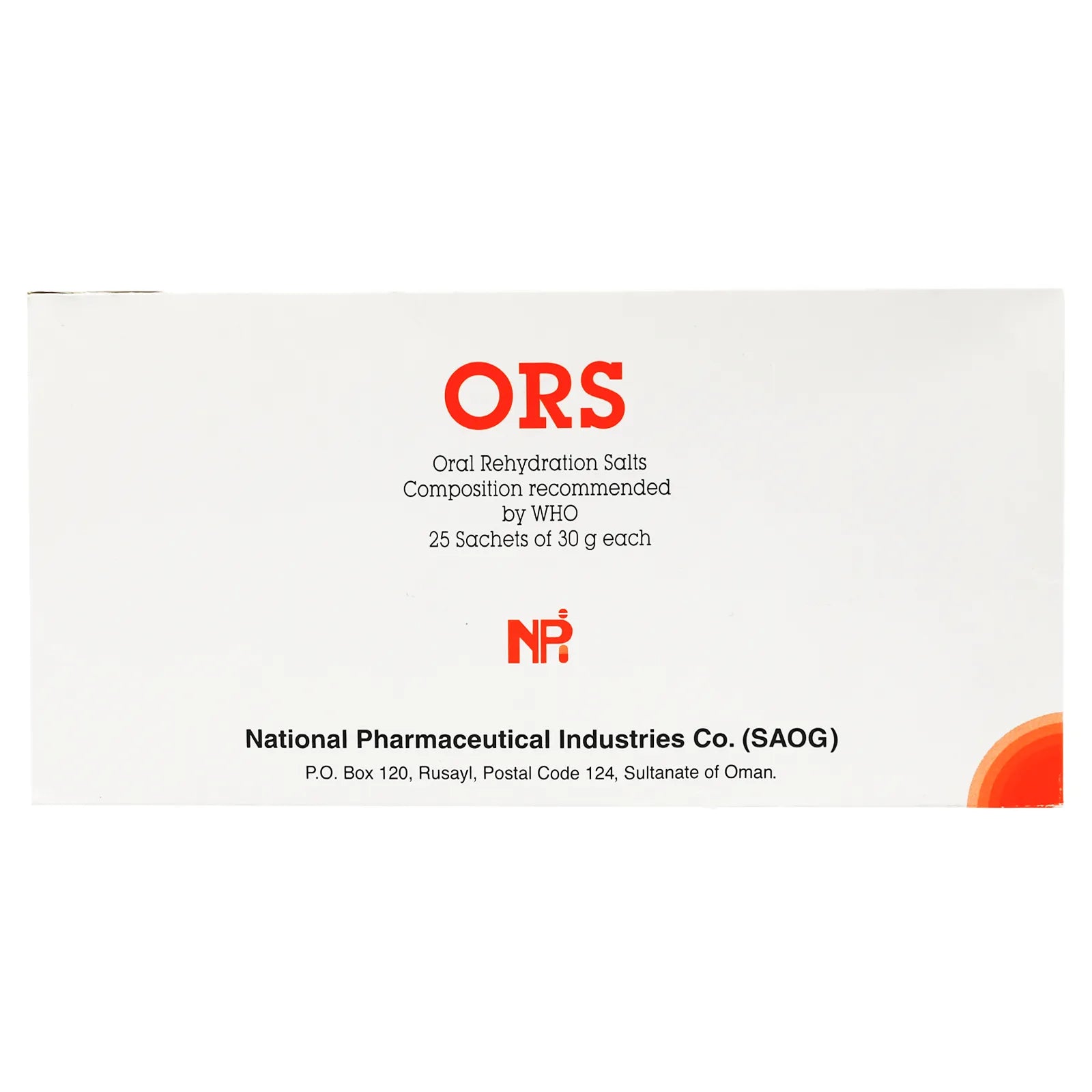 ORS Sachets 30 g 1'S (Cartone 25) – Cosmolife